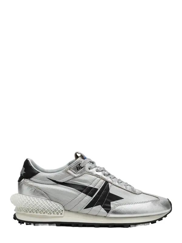 GOLDEN GOOSE Marathon Sneakers In Metallic Ripstop Nylon - Silver