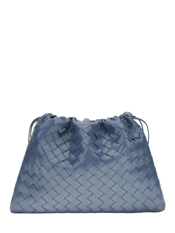 Bottega Veneta Woven Leather Shoulder Bag - Blue