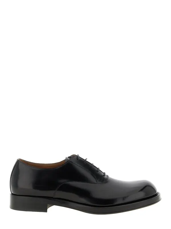 Dries Van Noten Derby Lace-up Leather Shoes - Black