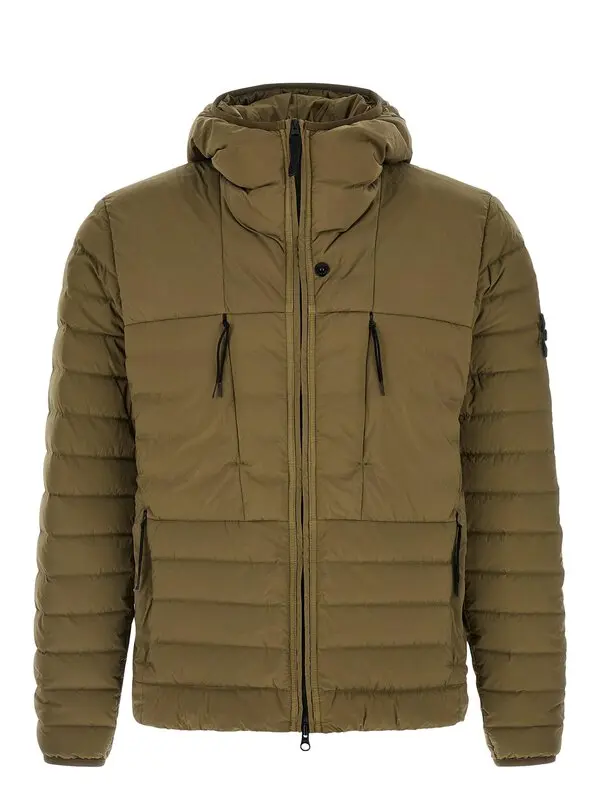 Stone Island 4100106 Down Jacket With Hood - Green