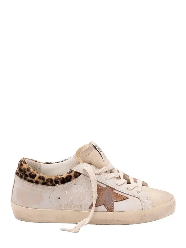 GOLDEN GOOSE Super-star Sneakers With Leopard Print Detail - Multicolor