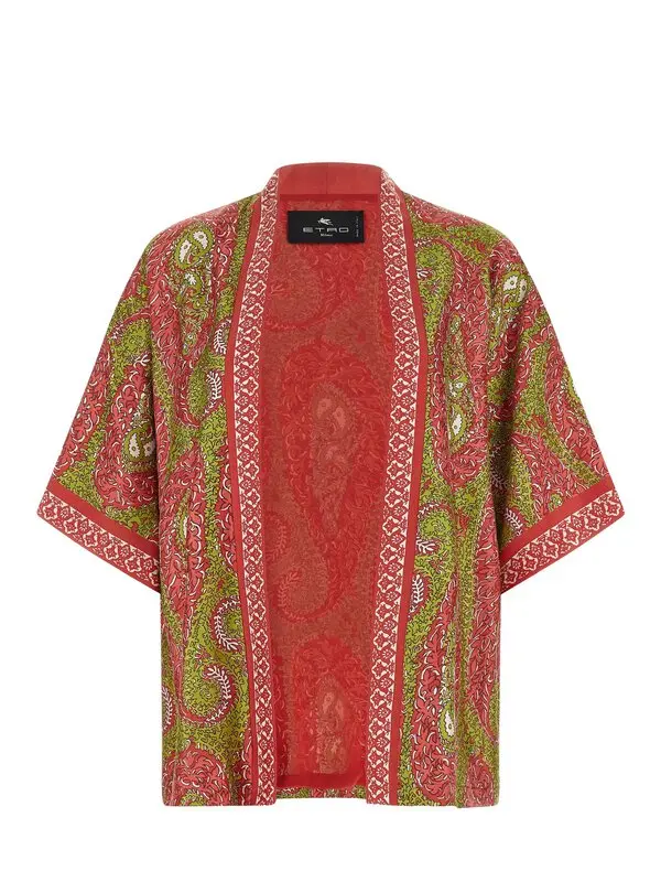 Etro Kesa Paisley Foliage Pure Silk Twill - Multicolor