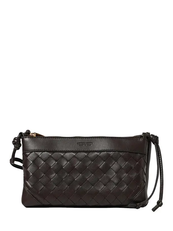 Bottega Veneta Woven Leather Shoulder Bag - Brown