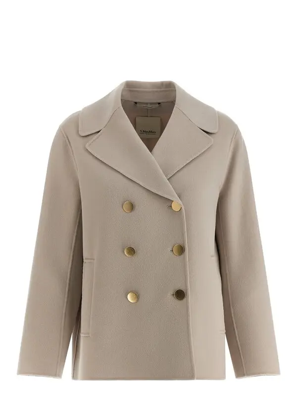 Max Mara Smmargot Double-breasted Wool Blazer - Cream