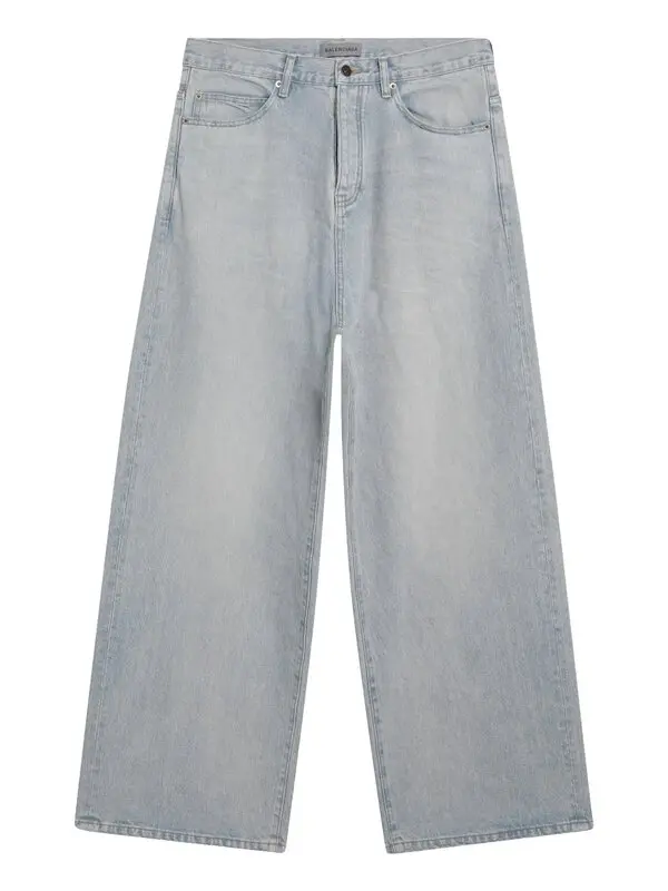 Balenciaga Light Wide-leg Denim Jeans - Blue