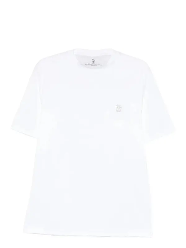 Brunello Cucinelli Crew-neck T-shirt With Logo - Multicolor