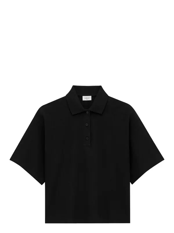 Saint Laurent Cotton Blend Polo Shirt - Multicolor