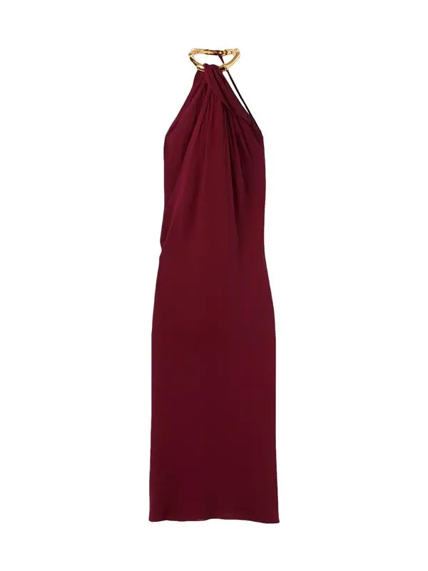Gucci Silk Halter Neck Dress - Multicolor