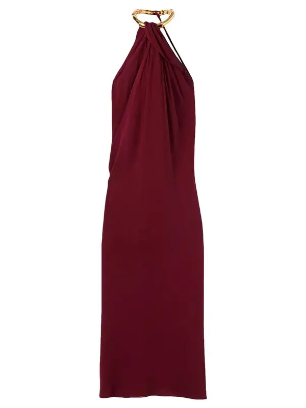 Gucci Silk Halter Neck Dress - Multicolor