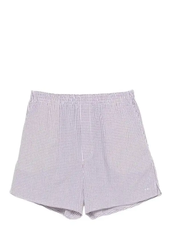 A.p.c. Checkered Mini Shorts - White