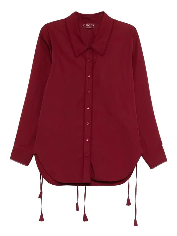 Gucci Cotton Shirt With Lace Detailing - Multicolor