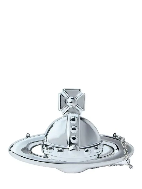 VIVIENNE WESTWOOD Oob Shape Clutch Bag - Silver