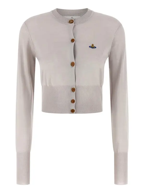 VIVIENNE WESTWOOD Bea Cropped Cardigan - Gray