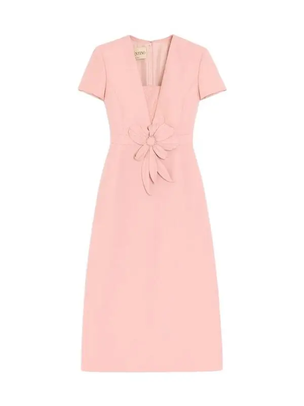 Valentino Garavani Day Dress With Floral Detail - Pink