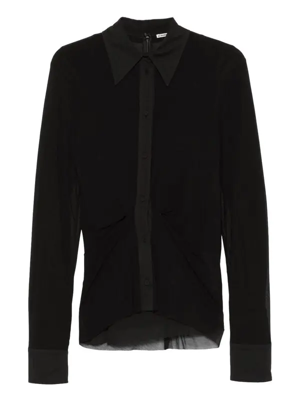 JIL SANDER Double Layer Viscose Shirt - Multicolor