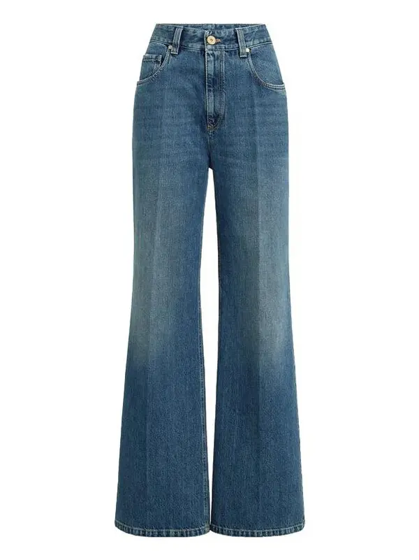 Brunello Cucinelli Denim Wide-leg Jeans - Blue