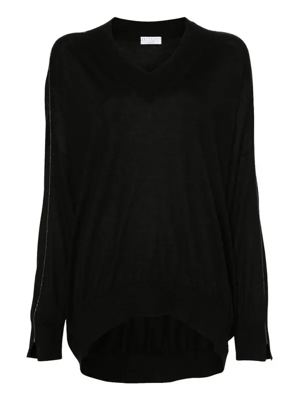Brunello Cucinelli Long Sleeve V-neck Sweater - Multicolor