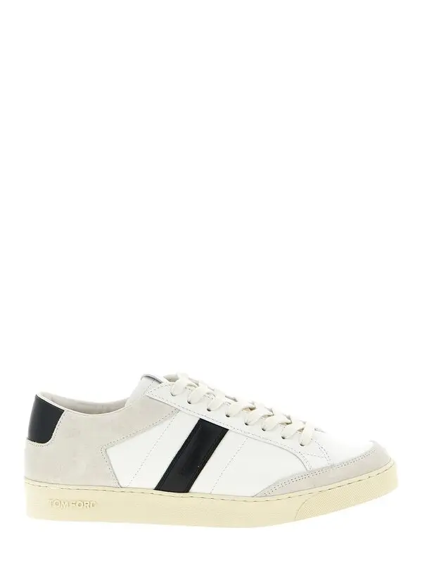 TOM FORD Blake Leather And Suede Sneakers - Multicolor
