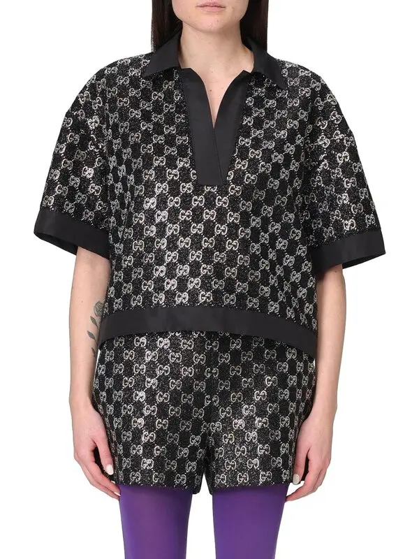 Gucci Sequin Monogram Top - Black