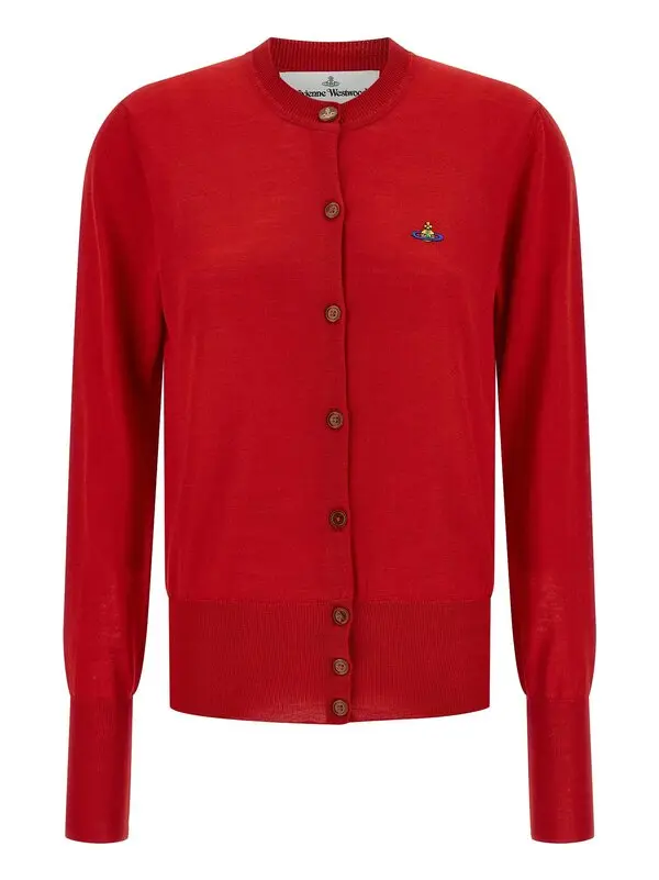 VIVIENNE WESTWOOD Bea Crew Neck Cardigan - Red