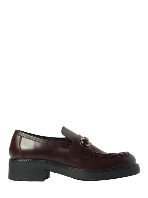 Gucci Calfskin Leather Loafers With Horsebit Detail - Brown
