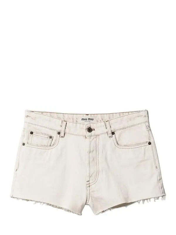Miu Miu Denim Shorts - White