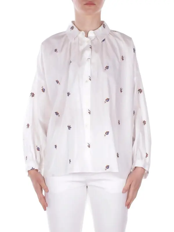 Max Mara Embroidered Shirt - White