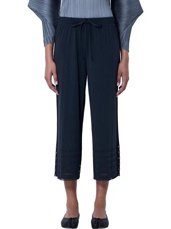 Issey Miyake Pleated Wide-leg Trousers - Black