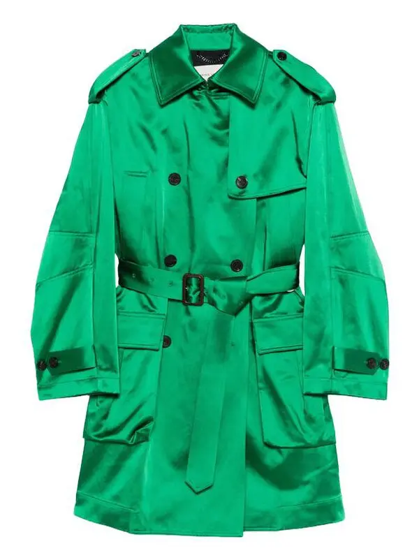 Dries Van Noten Double-breasted Belted Trench Coat - Green