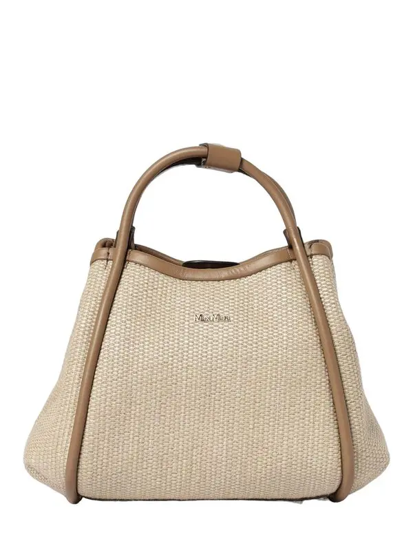 Max Mara Woven Top Handle Bag - Gray