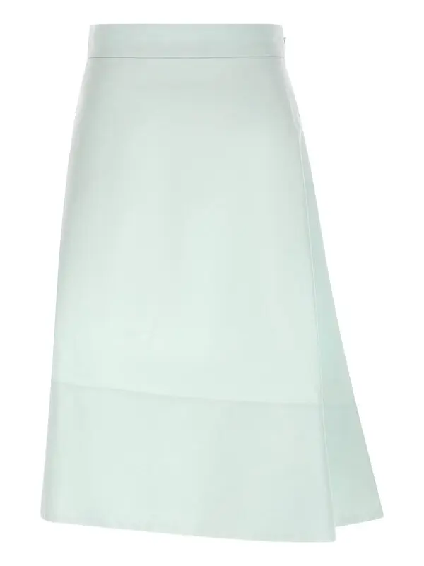 JIL SANDER Asymmetrical Hem Midi Skirt - Blue