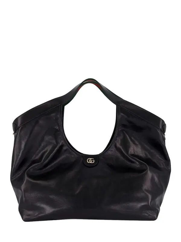 Gucci Leather Hobo Bag - Black