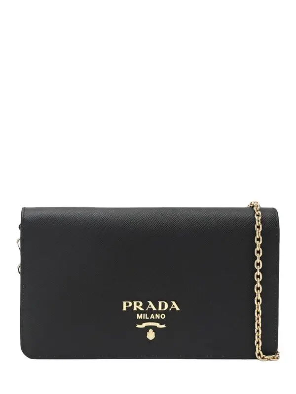 Prada Mini Bag With Chain Strap - Black
