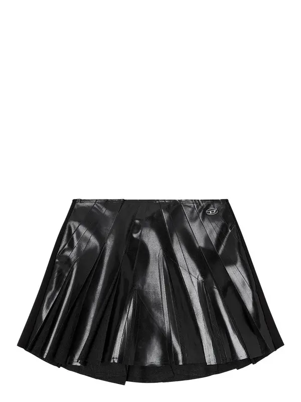 DIESEL® Virgin Wool Blend Pleated Mini Skirt - Multicolor