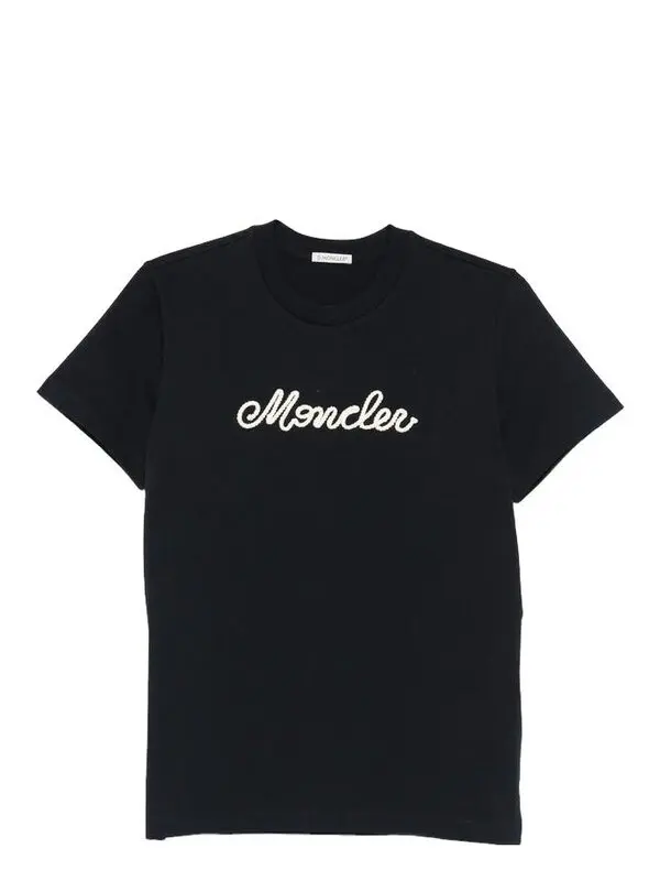 Moncler Embroidered Logo T-shirt - Blue