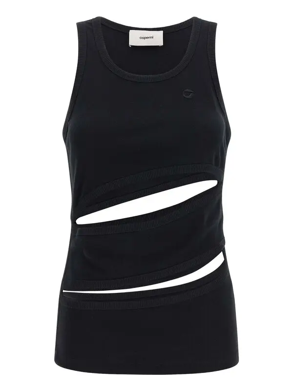Coperni Spiral Tank Top - Black