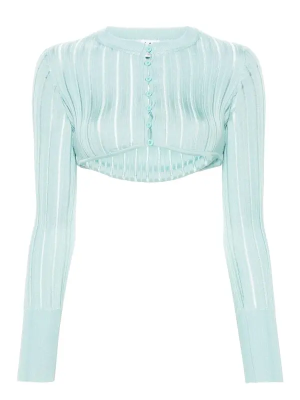Alaïa Ribbed Cardigan - Multicolor