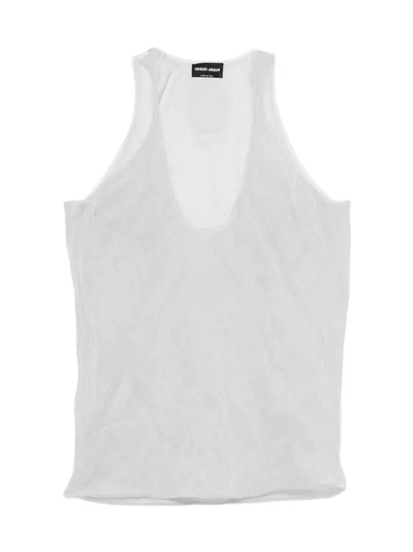 Giorgio Armani Sheer Finish Silk Tank Top - Gray