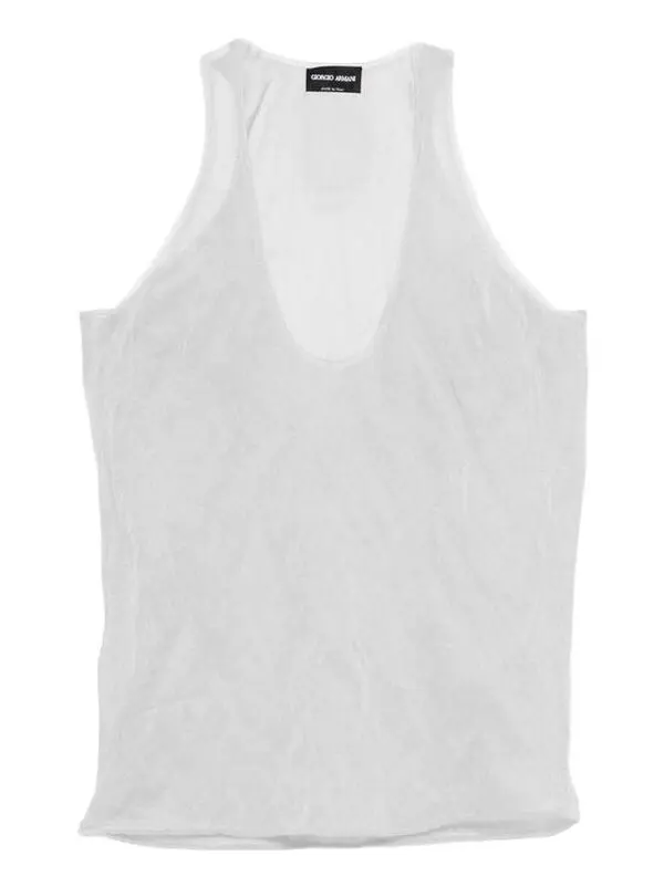 Giorgio Armani Sheer Finish Silk Tank Top - Gray