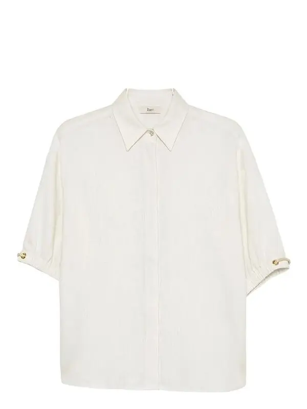 Herno Classic Collar Half Sleeve Shirt - Cream