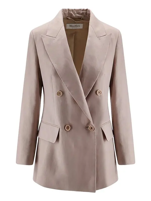 Max Mara Silk Double-breasted Blazer - Multicolor