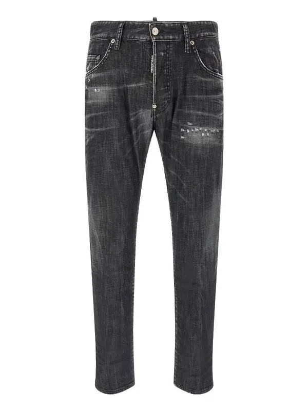 Dsquared2 Grey Stonewashed Effect Regular & Straight-leg Jeans - Gray
