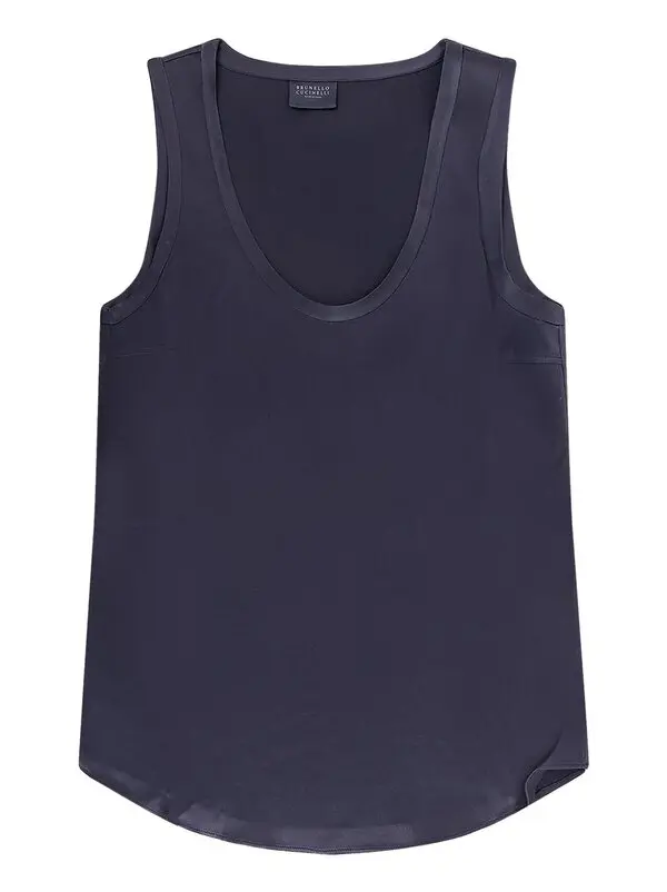 Brunello Cucinelli Stretch Silk Tank Top - Multicolor