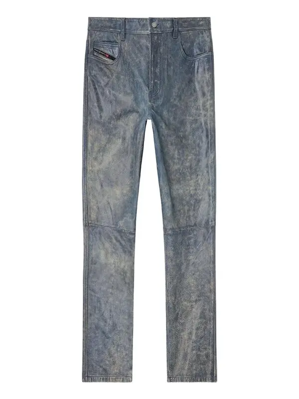 DIESEL® Leather Trousers - Multicolor