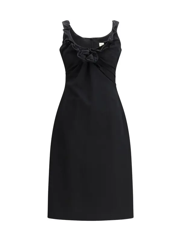 Magda Butrym Sleeveless Dress With Draped Neckline - Black