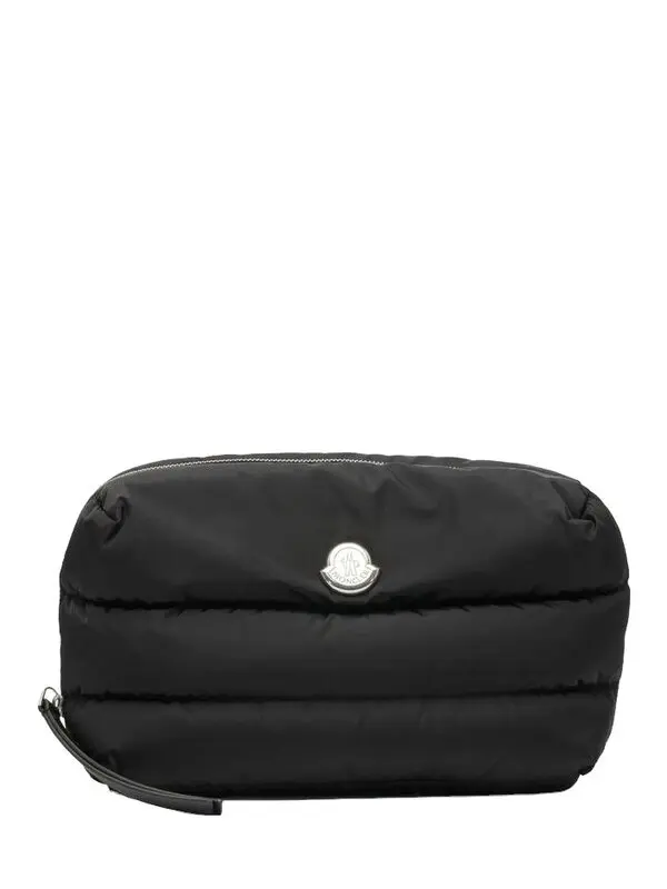 Moncler Quilted Leather Clutch Bag - Black