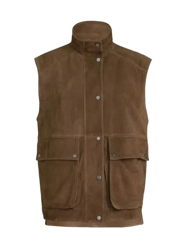 Brunello Cucinelli Waistcoat With Monili Detail - Brown