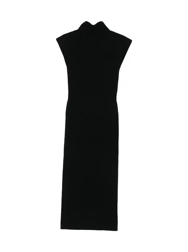 Alberta Ferretti Sleeveless Turtleneck Midi Dress - Multicolor