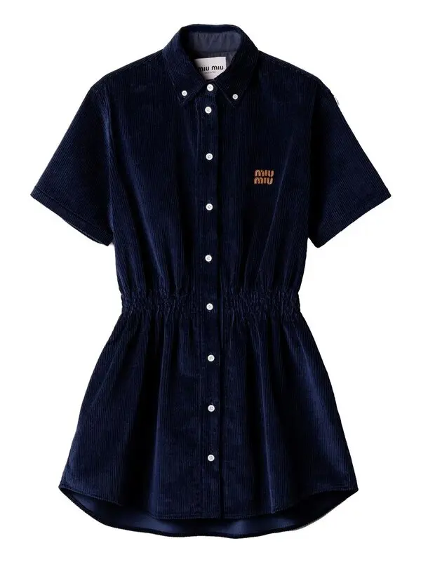 Miu Miu Corduroy Dress - Blue