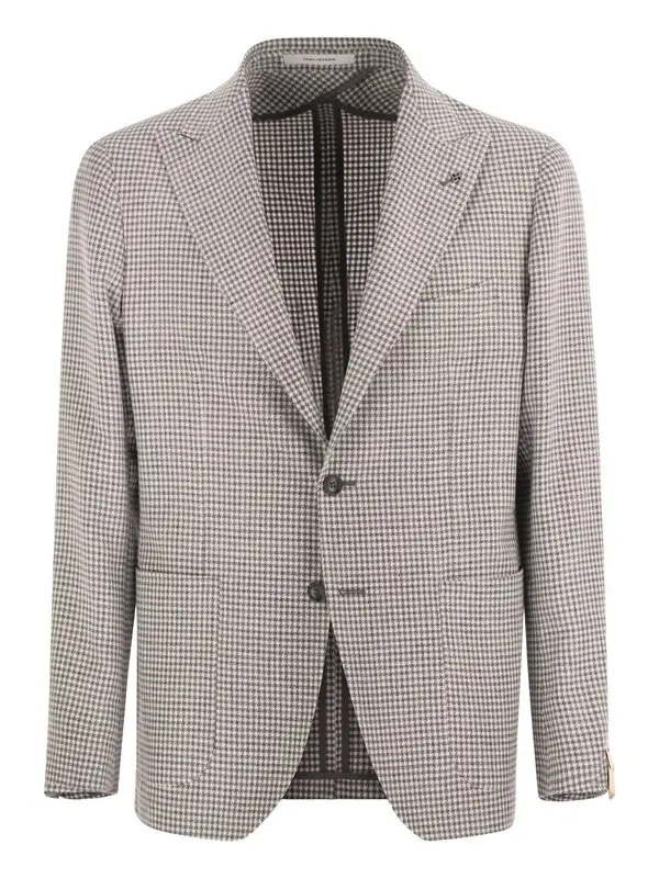 Tagliatore Montecarlo Linen And Cotton Jacket - Gray